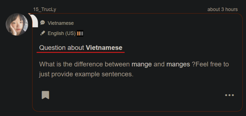 🆚What is the difference between "mange" and "manges" ? "mange" vs ...