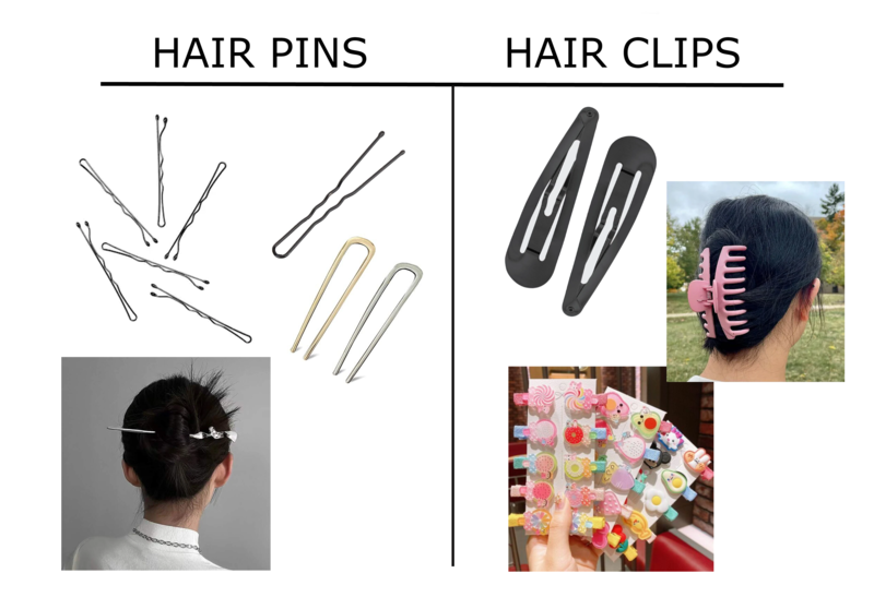 🆚What is the difference between "hairpin" and "hair clip" ? "hairpin ...