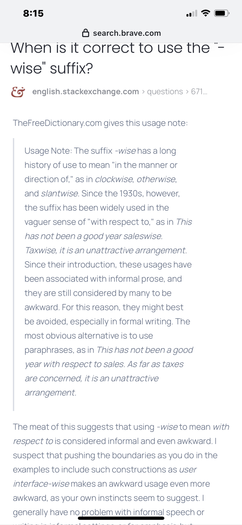 What is the meaning of "Information-wise"? - Question about English (US ...