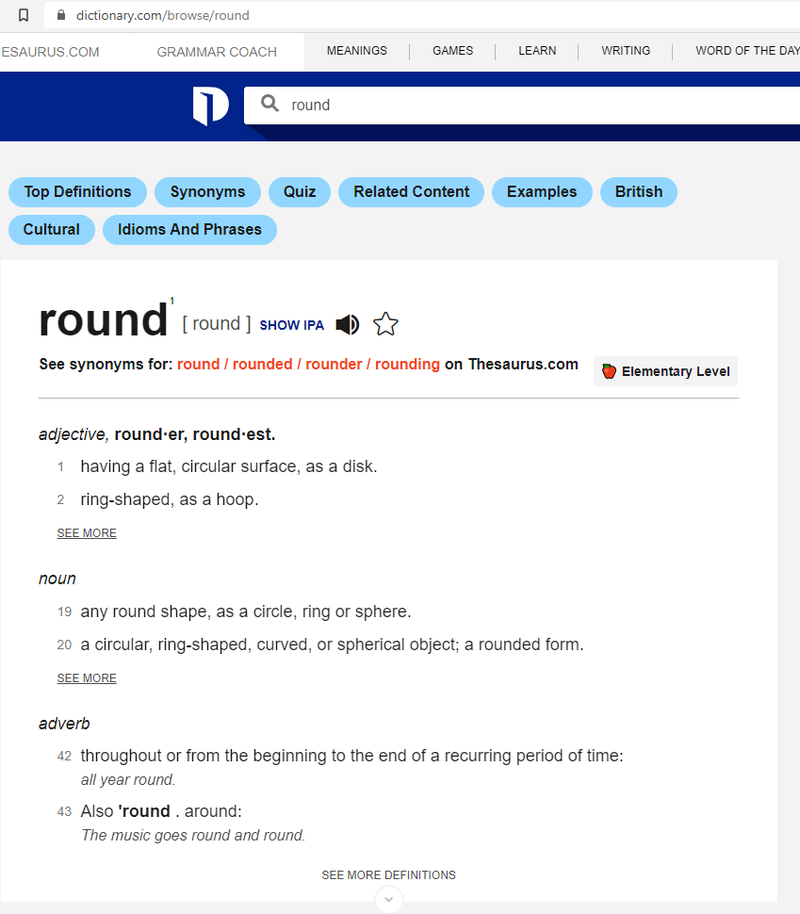 How do you say "Quelle est la différence entre round (1er round) et ...