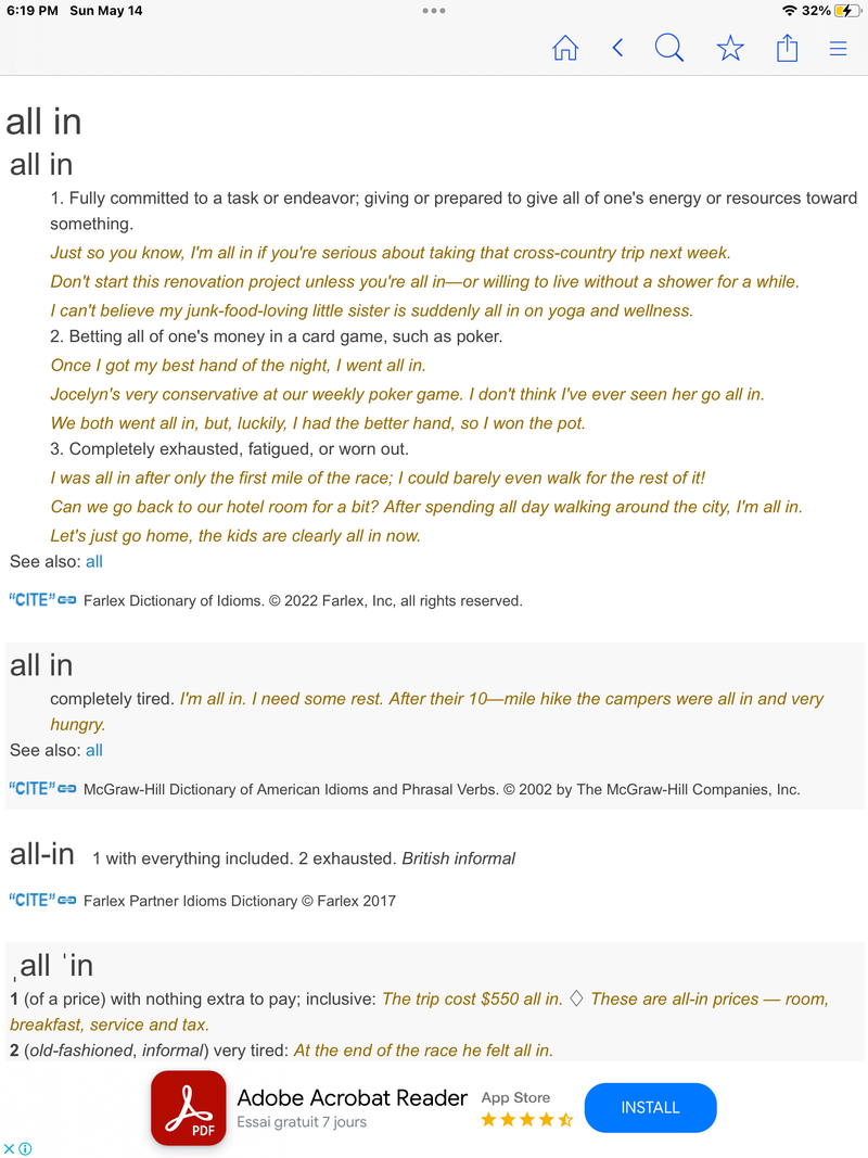 What is the meaning of "be all in"? - Question about English (US ...