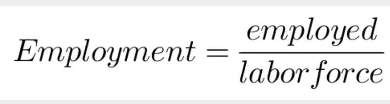 which one does "employment rate" refer to? 1. the number of people ...