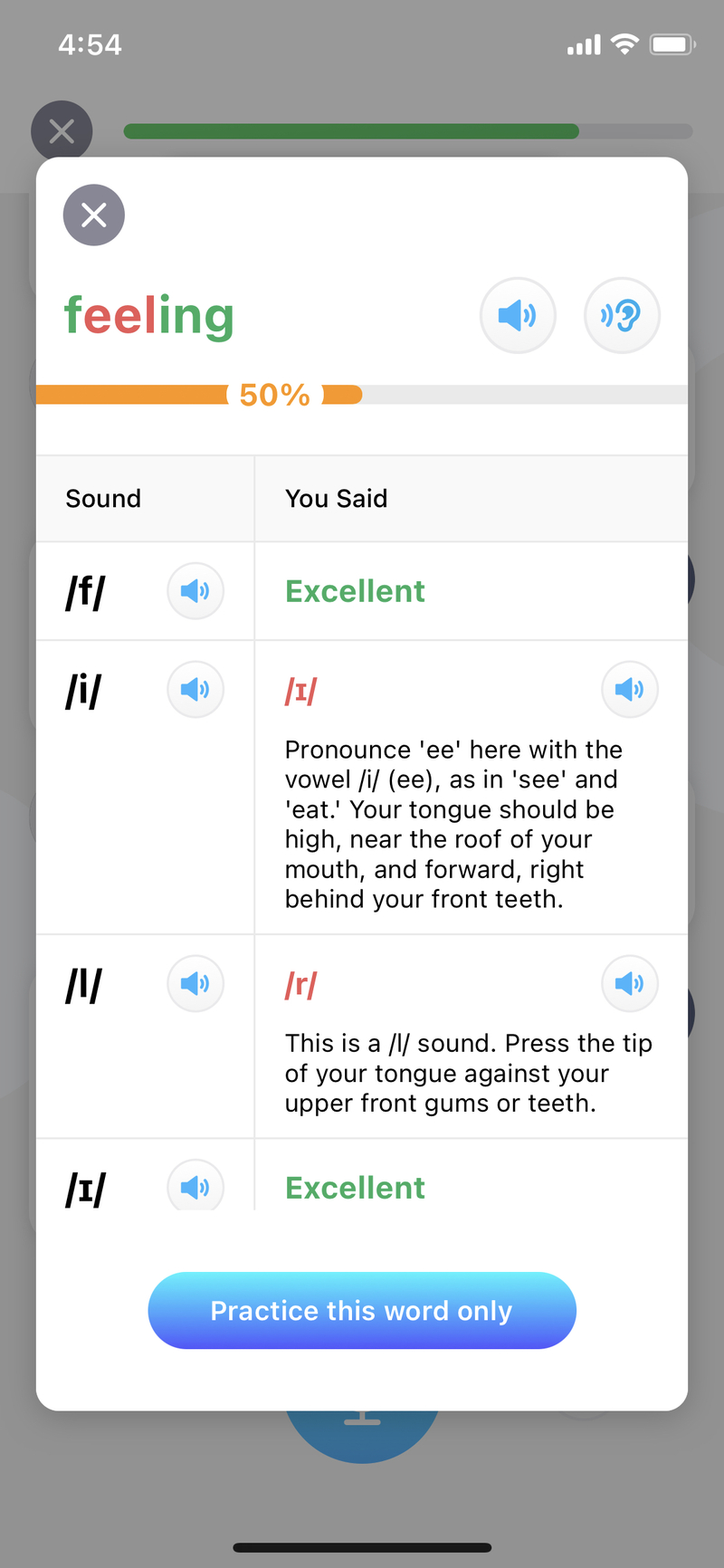 About my L sound I constantly get a result mine was R on the app Elsa. I thought I know how to ...