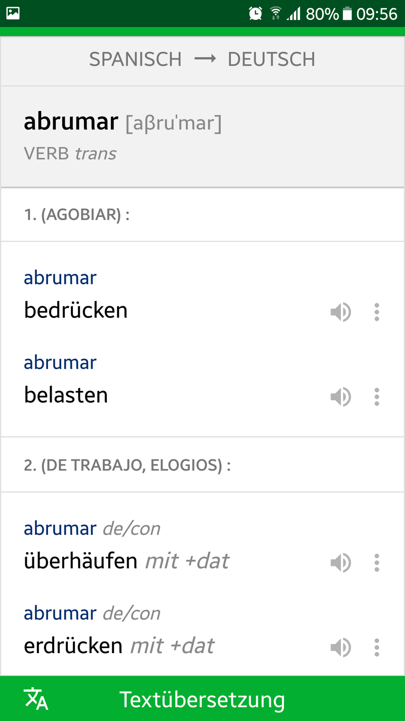 How do you say "abrumar abrumar" in German? | HiNative