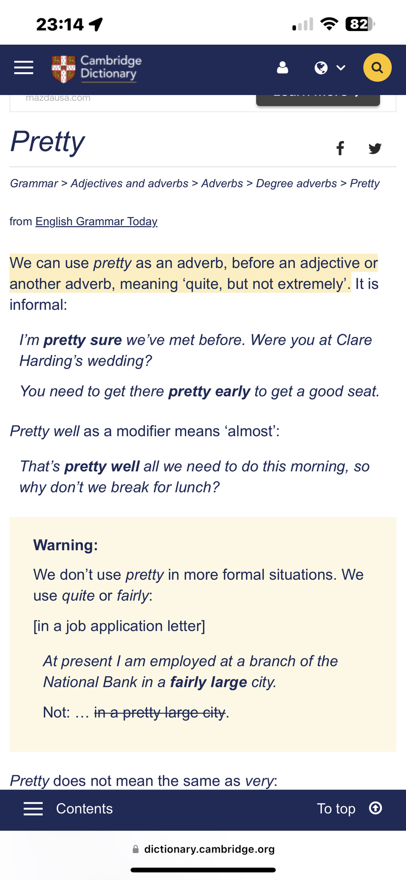 What is the meaning of "pretty. pretty slow it phrase was in an ...