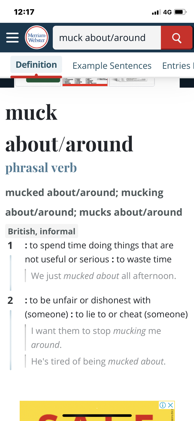 "muck about with"是什麼意思？ - 關於英語 (美國)（英文）的問題 | HiNative