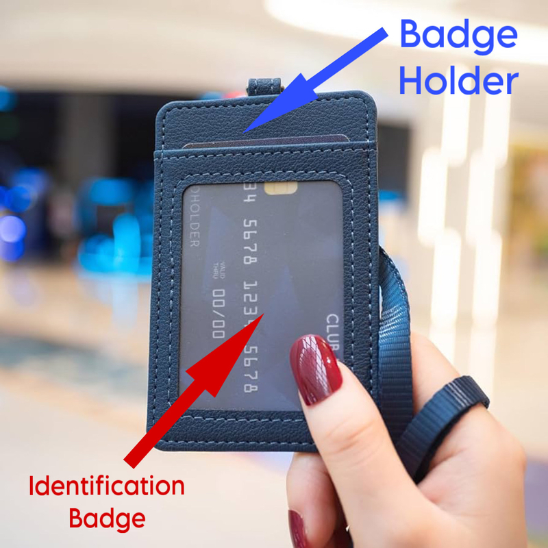 O que significa "identification badge and holder "? - Pergunta sobre a ...