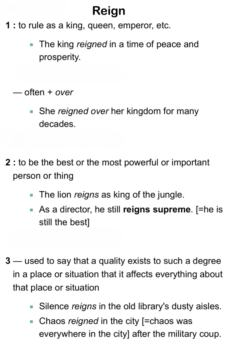 🆚What is the difference between "reign " and "reign in " ? "reign " vs ...