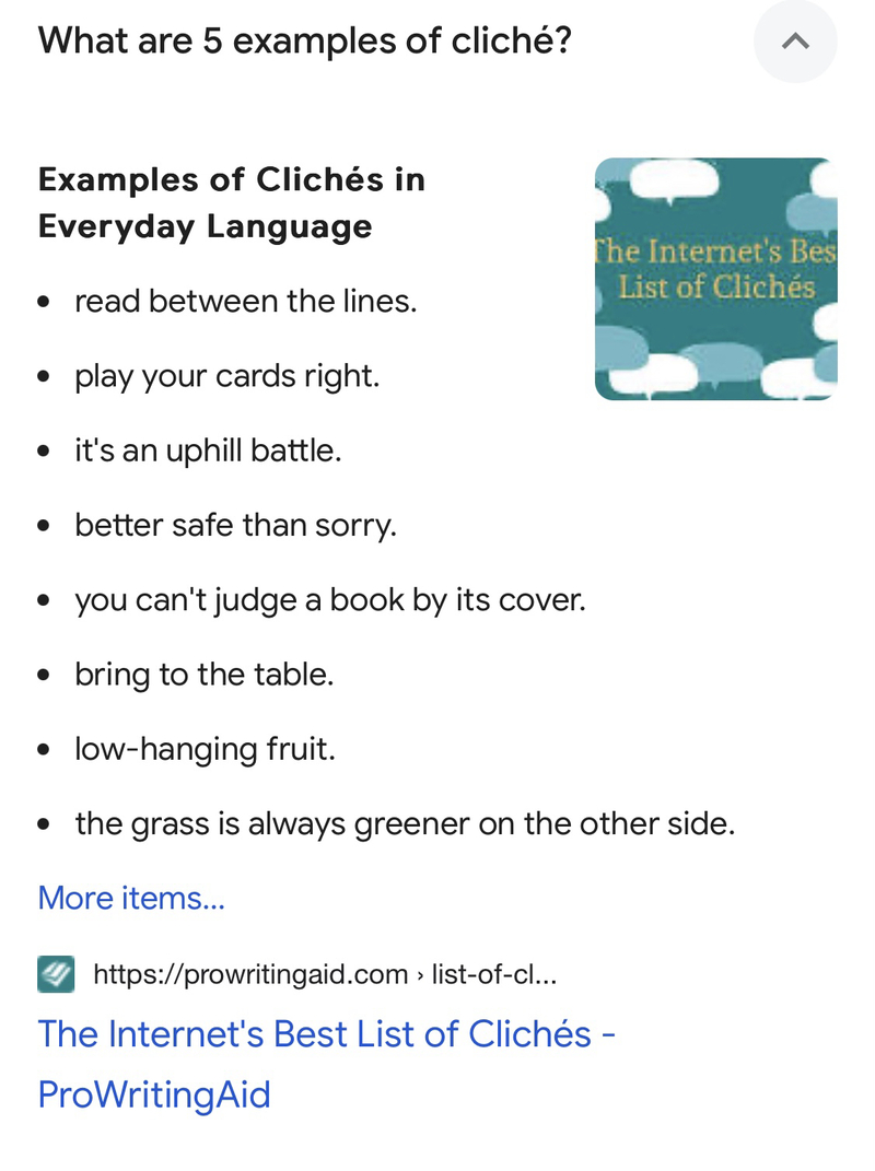 What is the meaning of "cliche"? - Question about English (US) | HiNative