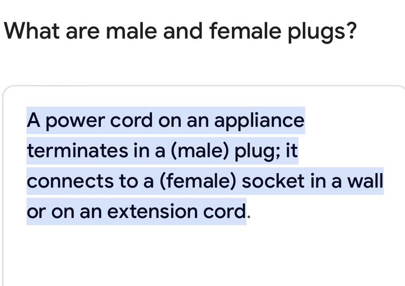 Was bedeutet "male plug" ? - Frage zu Englisch (US) | HiNative
