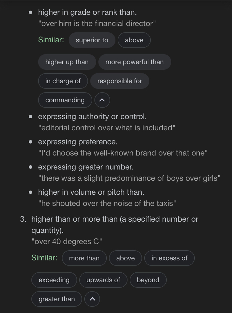 does "over" mean "in relation to" can someone pls explain and make some ...