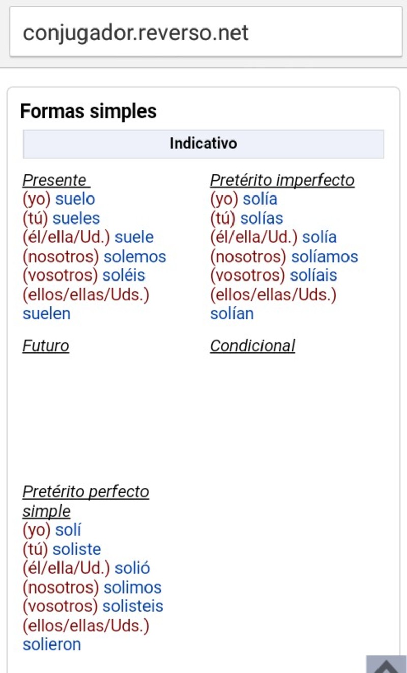 Please show me example sentences with "soler in the pretérito y ...