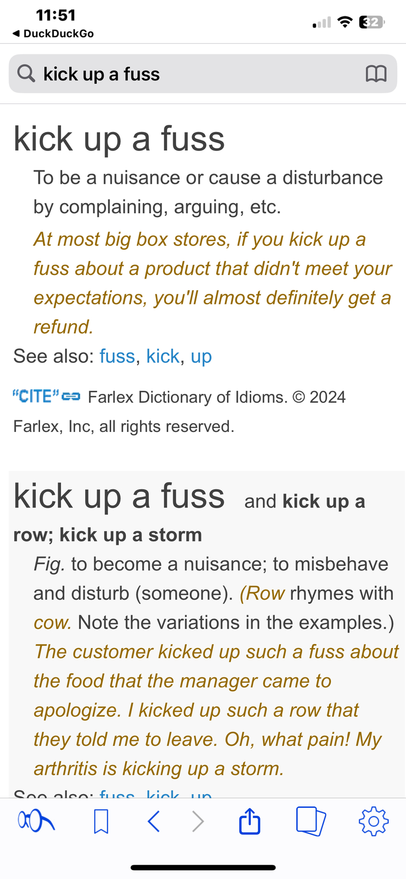 KICK UP A FUSS Would you use this phrase when a three year old child is ...