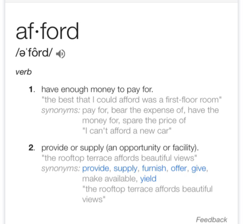 can you please help me in the verb afford,affords,affording and ...