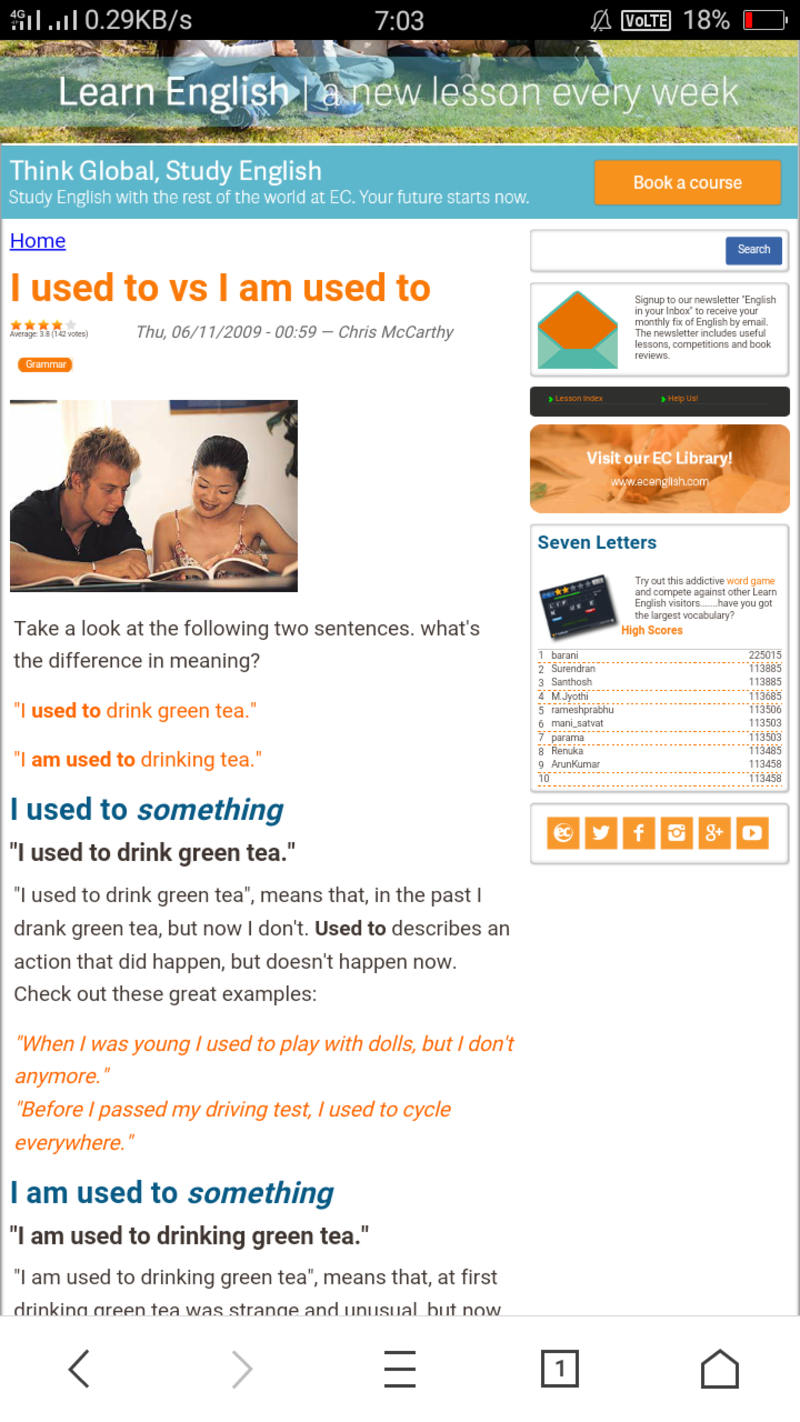 Please show me example sentences with "used to". | HiNative