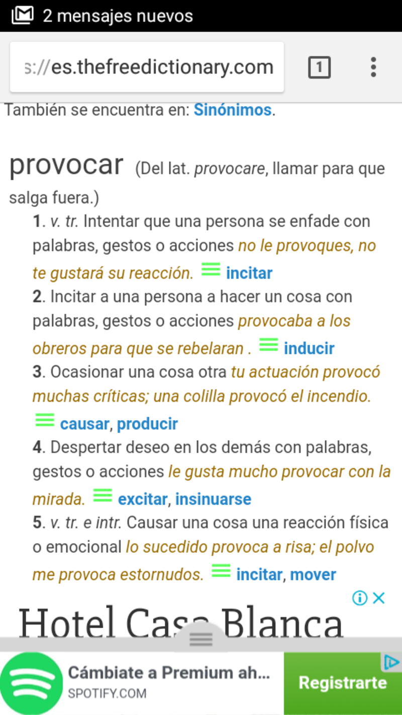 How do you say "diferencia entre apetecer y provocar. ( me provoca un ...