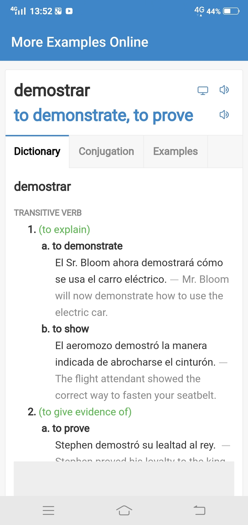 How do you say "demostrar" in English (US)? | HiNative