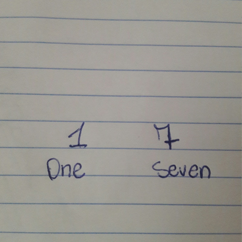 How do you write 1 and 7? (written by hand). I would like to see your ...