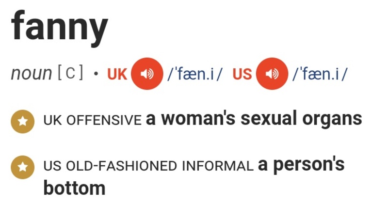 What is the meaning of "Fanny "? - Question about Russian | HiNative