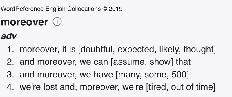 Please show me example sentences with "Furthermore/ therefore ...