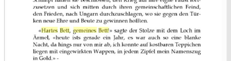 What is the meaning of "hartes Bett, gemeines Bett"? - Question about ...