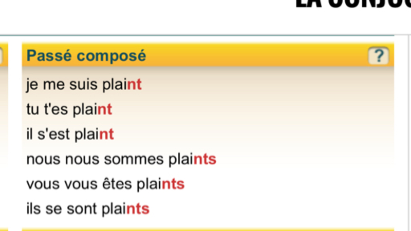 【se plaindre en passé composé】 は フランス語 (フランス) で何と言いますか？ | HiNative