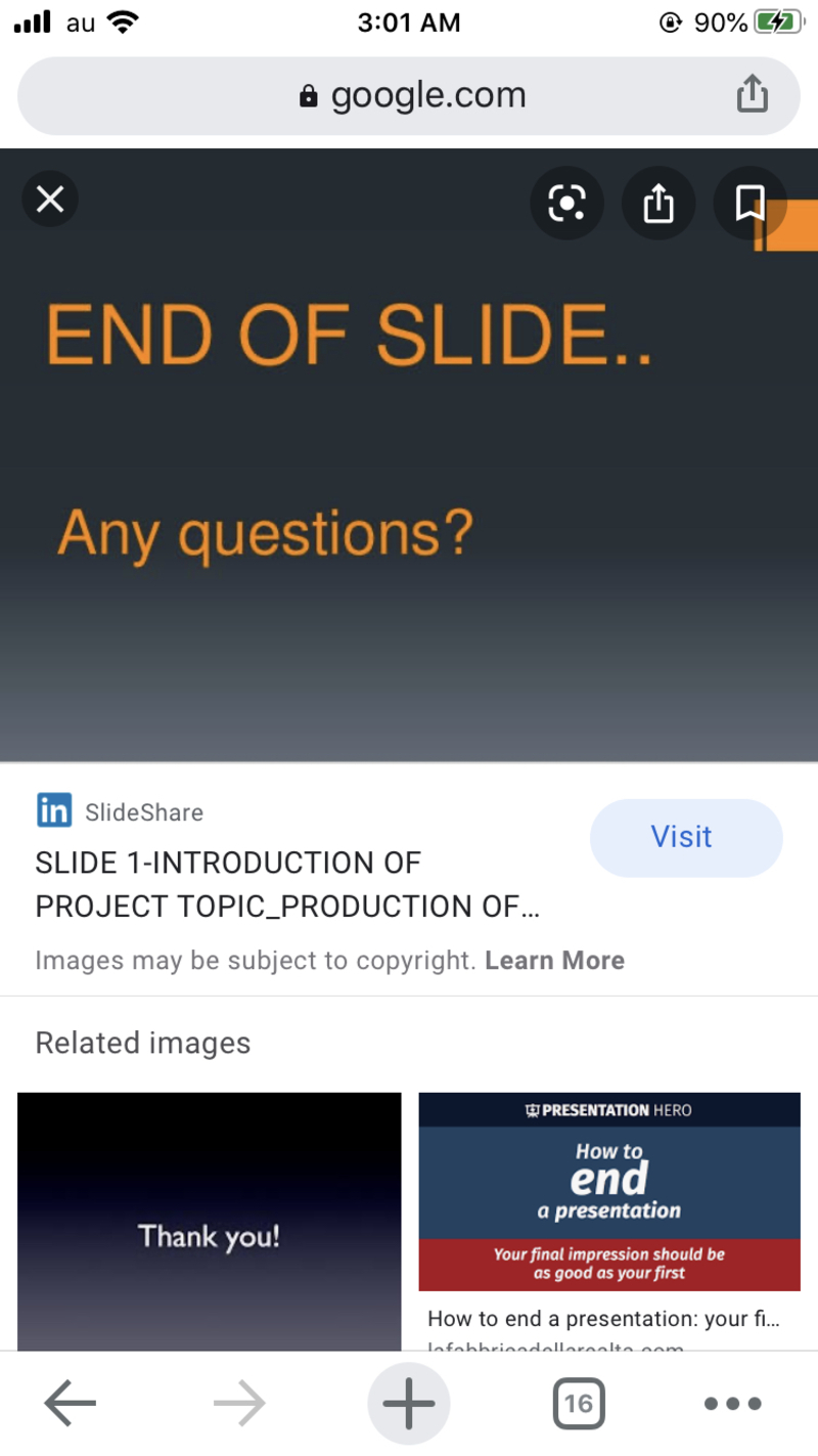 At the end of a presentation, which is more natural, common, and better ...