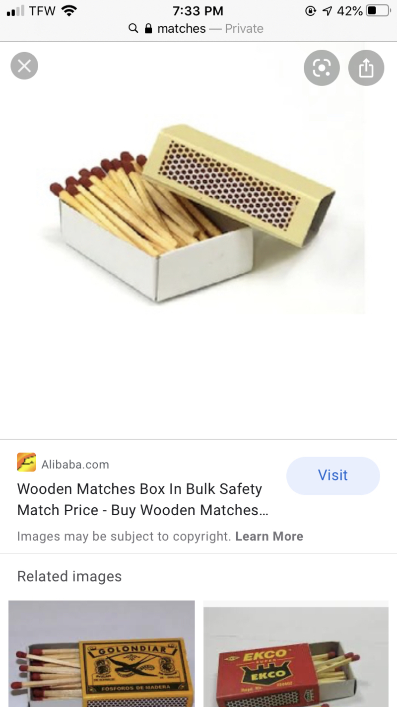 What does match mean in "Burning a match" | HiNative