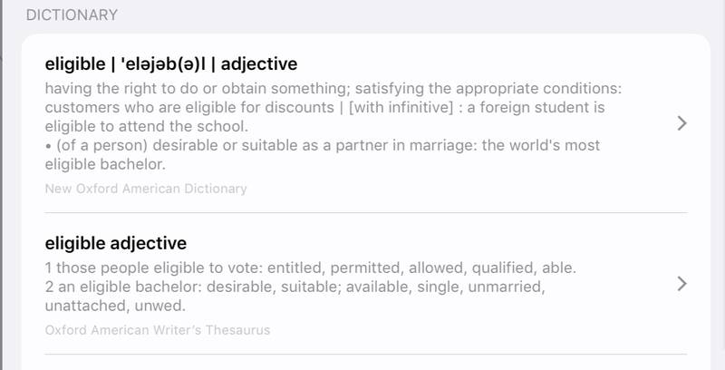 🆚What is the difference between "be eligible for" and "be entitled to ...