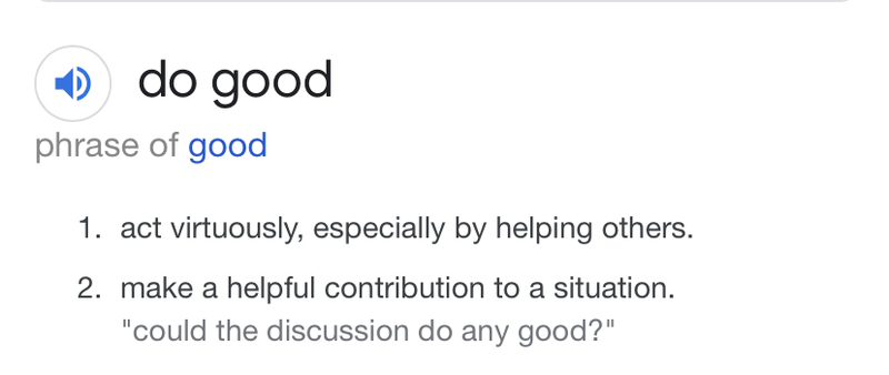when asking about why someone will not do good deeds, is the term "why ...