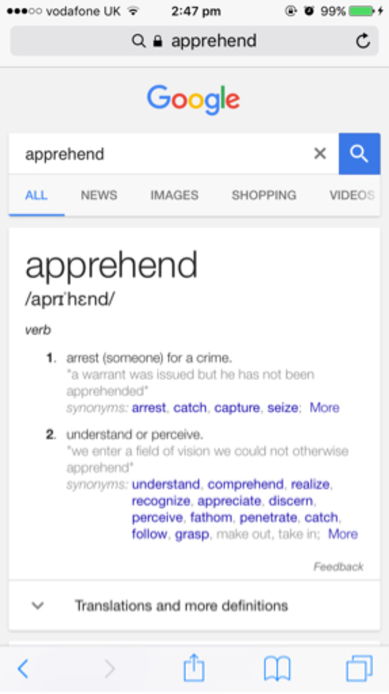 🆚What is the difference between "apprehend " and "arrest " ? "apprehend ...