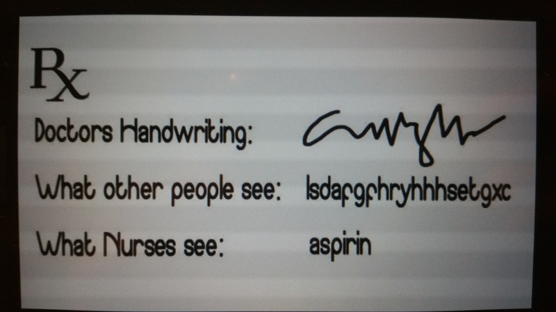 In many western countries, doctors have notoriously bad handwriting. Is ...