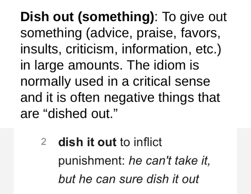 What is the meaning of "Was the fun devising and dishing out these ...