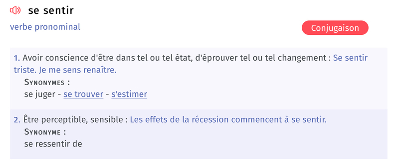 🆚What is the difference between "se sentir" and "ressentir " ? "se ...