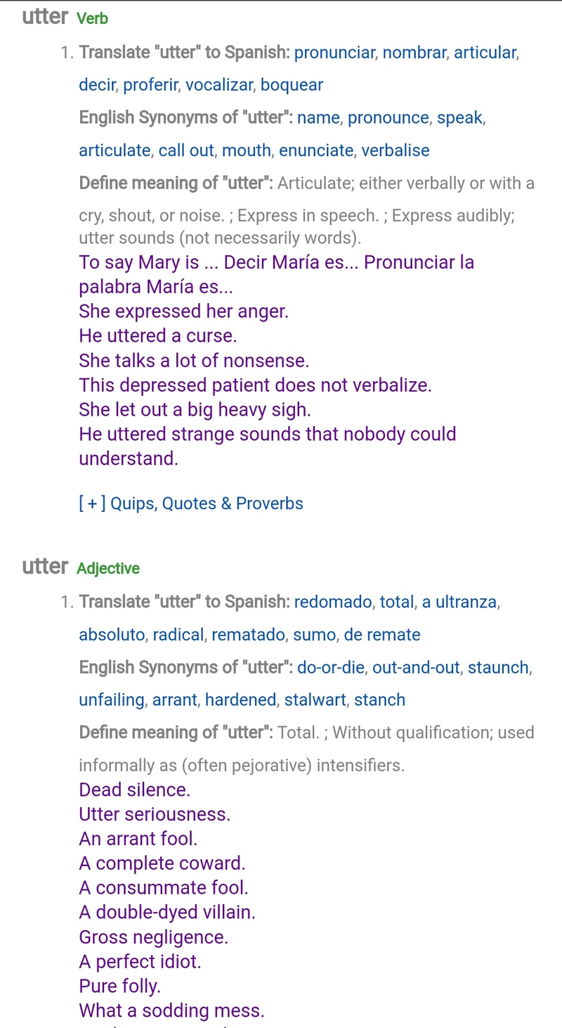 How do you say "Utter " in English (US)? | HiNative
