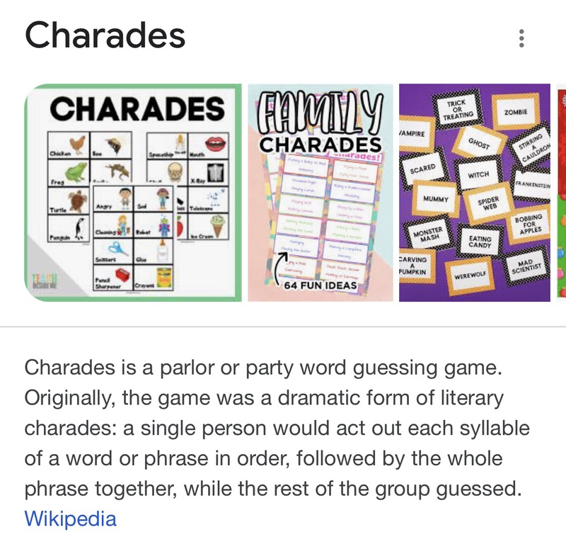 "play charades"是什麼意思？ - 關於英語 (美國)（英文）的問題 | HiNative